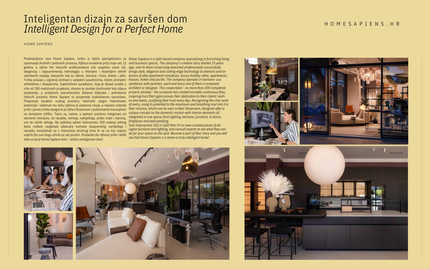 Home Sapiens u proljetnom izdanju časopisa Yachts Croatia - Home Sapiens